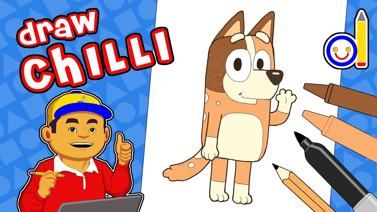 How to Draw Bluey 's Chilli· Drawing How-to for Kids and Growing ...