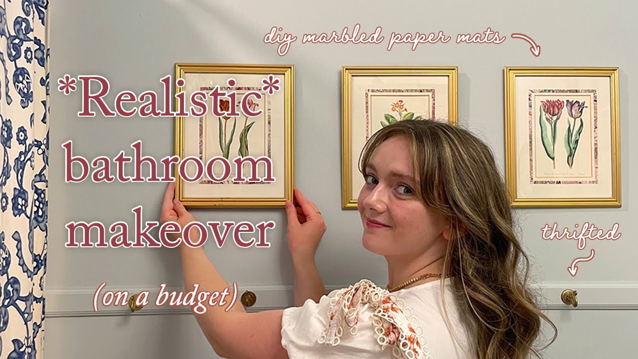 *REALISTIC* DIY Bathroom Makeover (on a budget) | One-room makeover ...