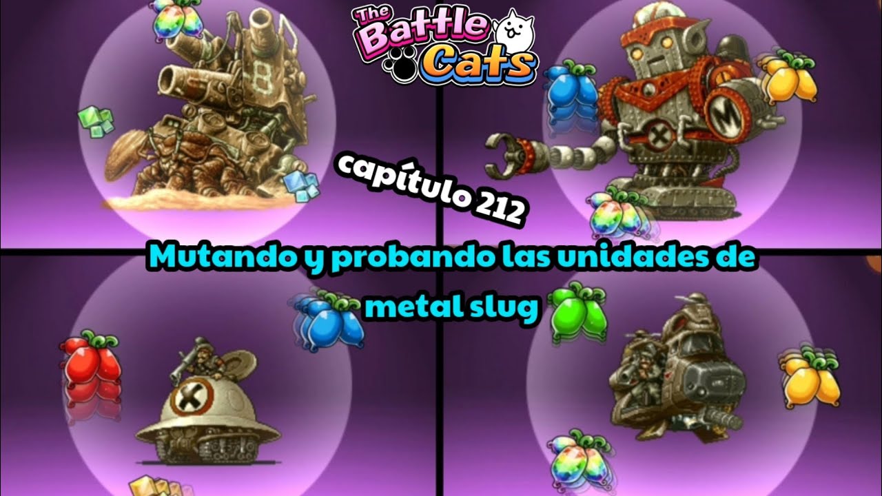 Jugando con las unidades de metal slug | son gods | The battle Cats cap ...