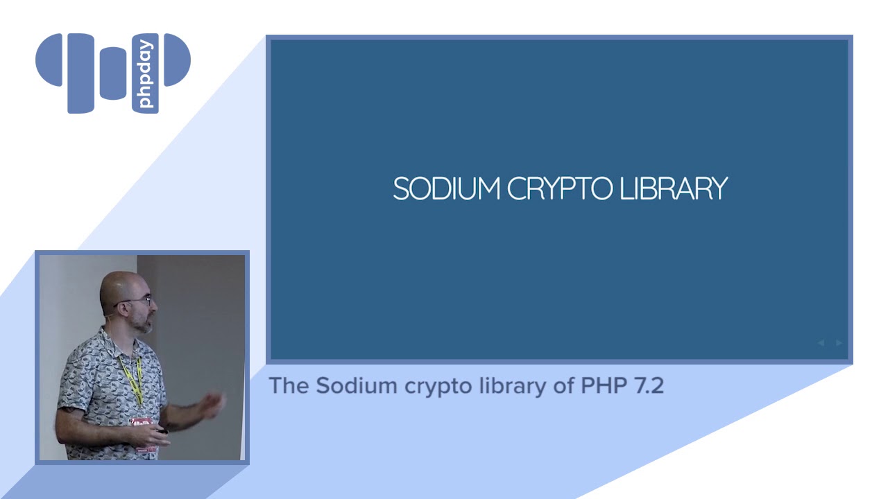 Enrico Zimuel The Sodium Crypto Library Of Php 72 Phpday 2018 Youtube