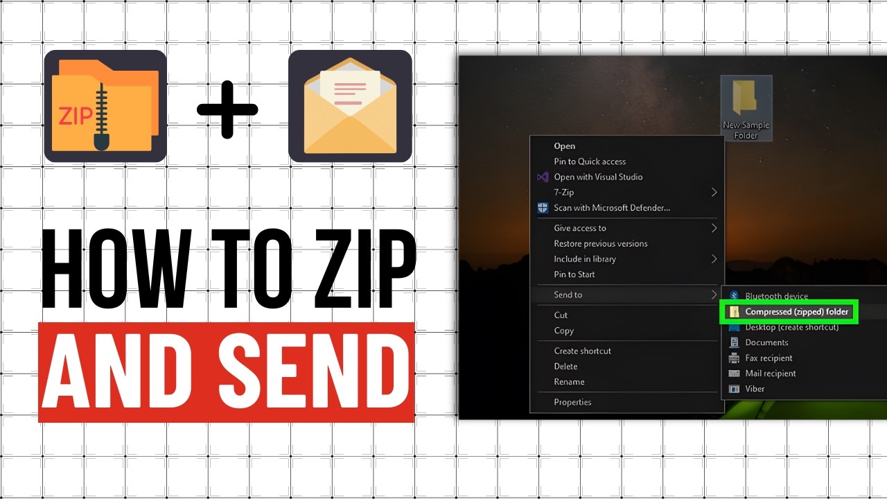 How To Create And Send A Zip File Via Email (Step By Step) - YouTube