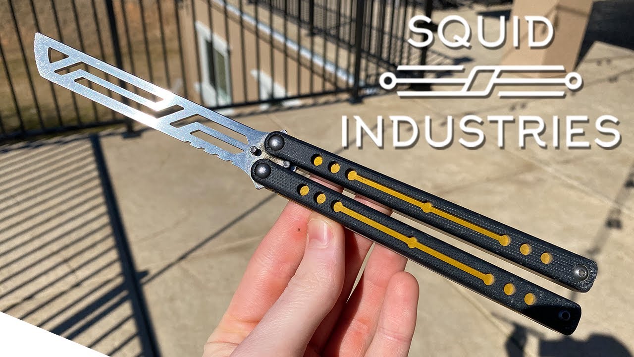 Butterfly knife overview - Squid Industries Co Nautilus balisong (just ...