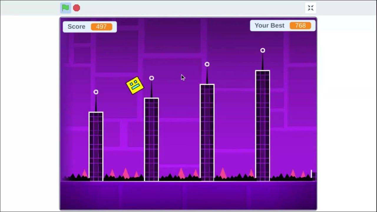 Playing Geometry Dash on Scratch| by: griffpatch - YouTube
