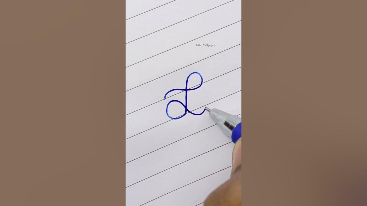 How to Write Letter L in Calligraphy #shorts #satishcalligraphy # ...