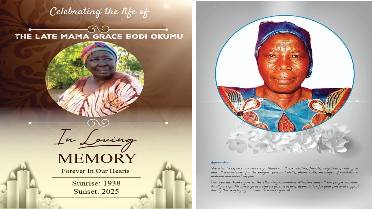 FARE THEE WELL || MAMA GRACE BODI OKUMU| 1938-2025 - YouTube