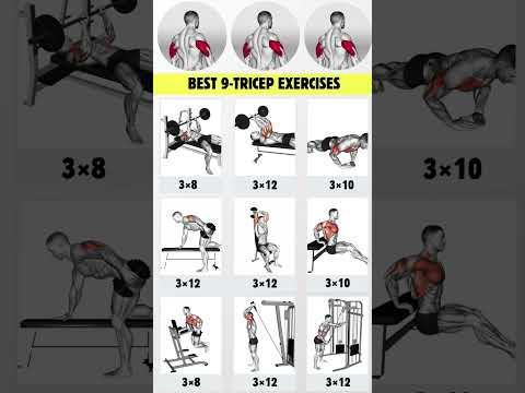 9 Best Tricep Exercises By Equipment #tricepsexercise #triceps