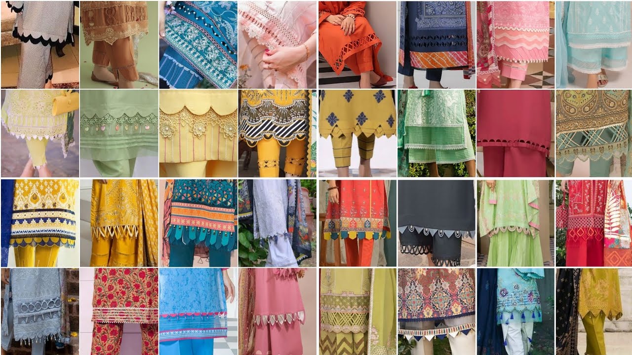 Beautiful Kurti Ghera Design Ideas For Girls 2023 | - YouTube