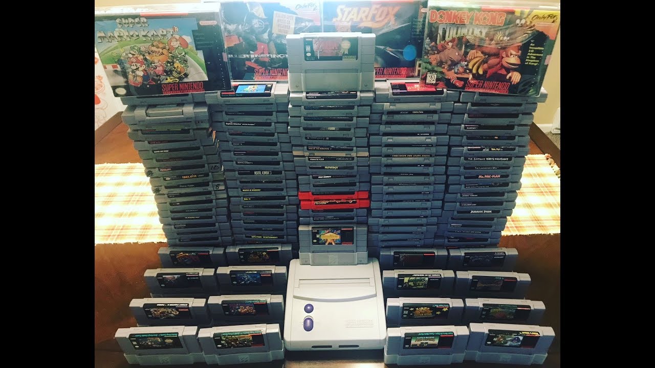 My 2018 Super Nintendo Collection *128 Games!* - YouTube