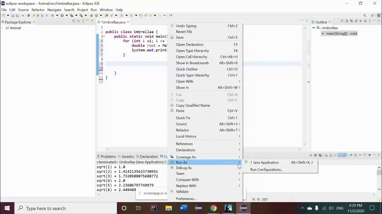Java tutorial 7 - math.sqrt - YouTube