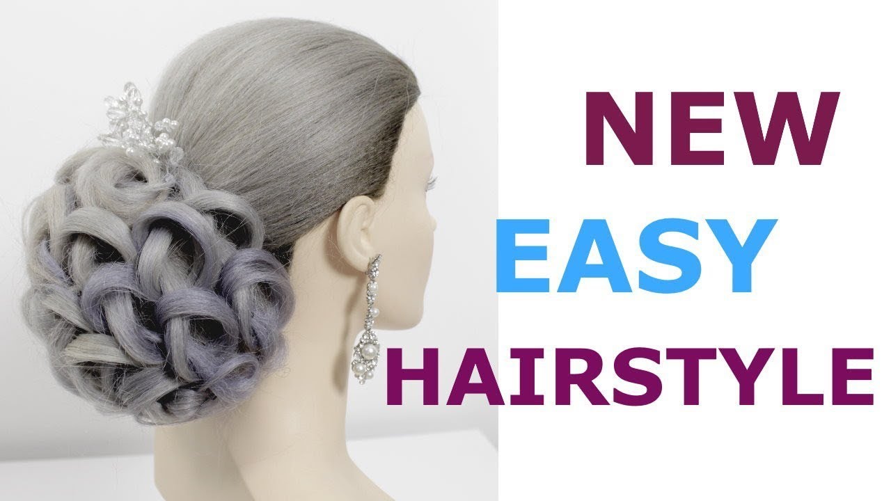 Elegant Low Bun Updo | Wedding Hairstyle Tutorial for Long Hair - YouTube