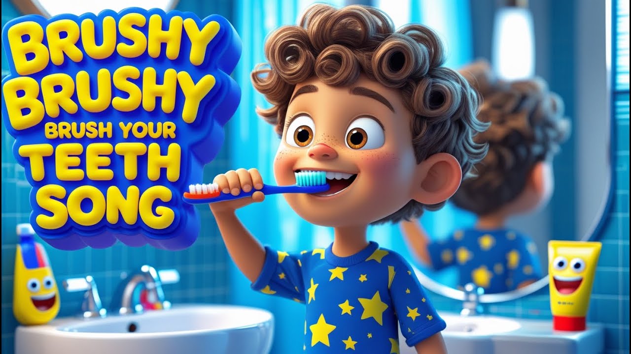 Brushy Brushy Kids Song| Brush Your Teeth Kids Song| Nursery Rhymes ...