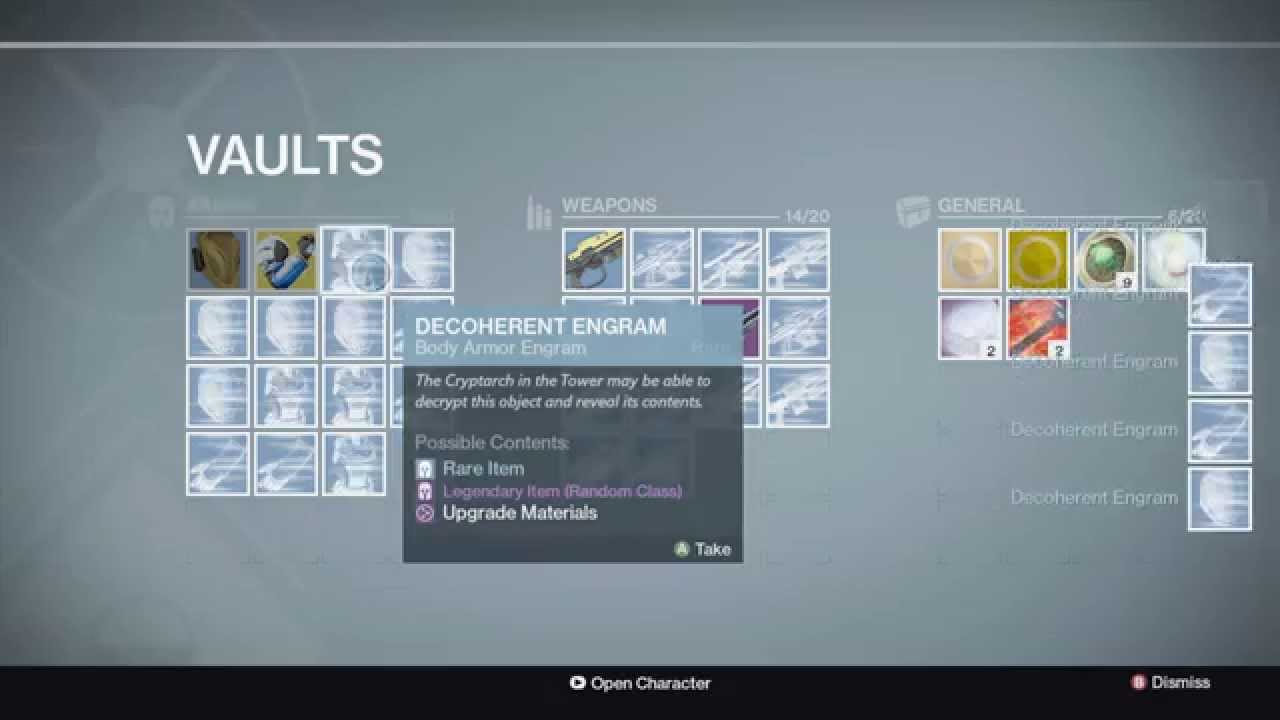 Destiny: Engram Decoding +30 Rare Engrams - YouTube