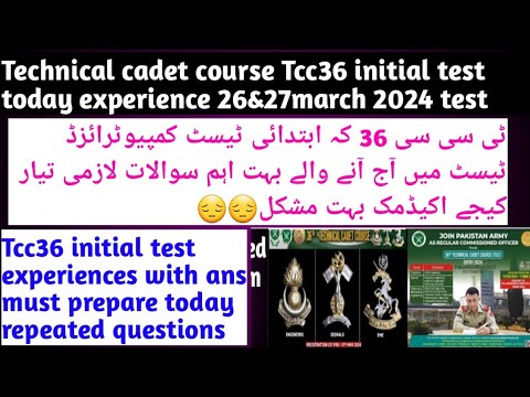 Tcc36 initial test today experiences/most repeated questions must ...