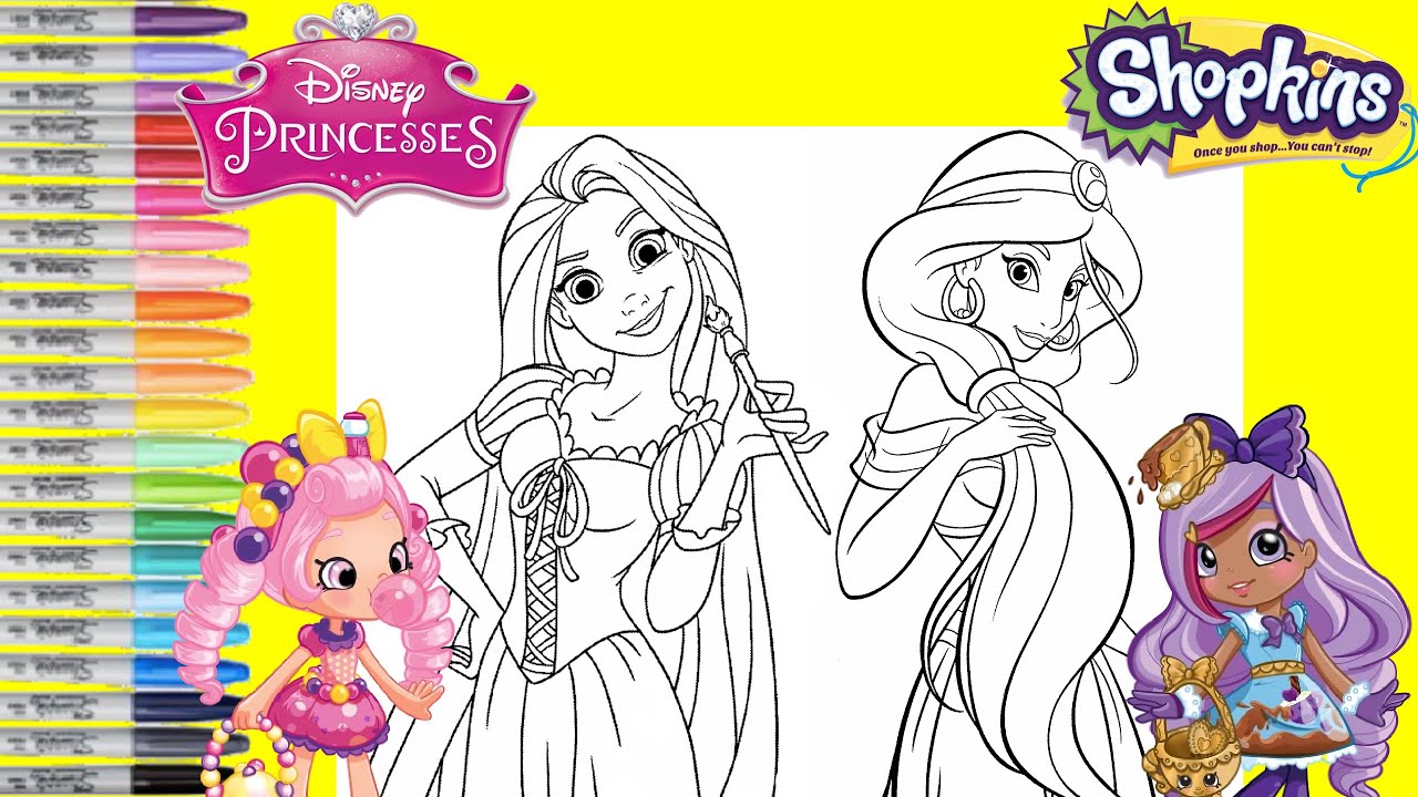 Disney Princess Makeover as Shopkins Shoppies Bubbleisha and Kristea ...