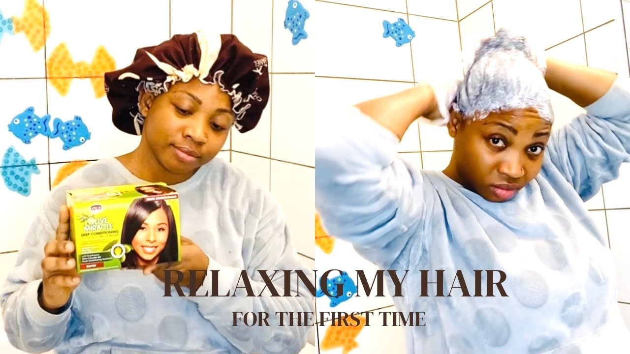 I RELAXED MY 4C NATURAL HAIR FOR THE FIRST TIME | RELAXING MY HAIR BY ...