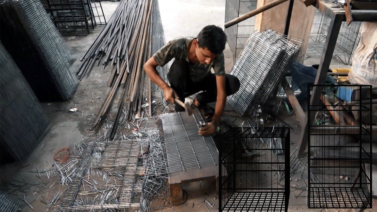 New Cages | How to make Birds Iron Cage | Cage making Factory tour ...