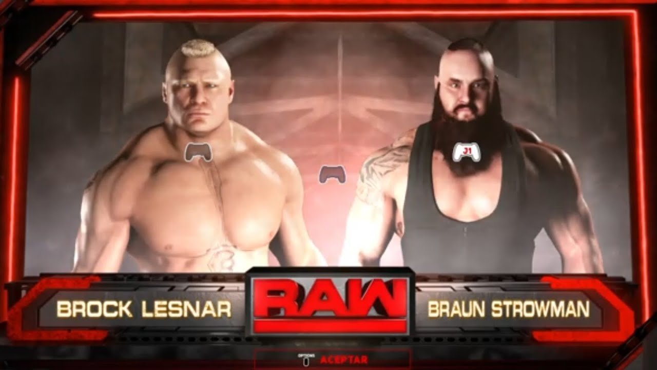 WWE- Brock Lesnar vs Braun Strowman- RAW- Lucha 5- Semana 15- Año 1 ...