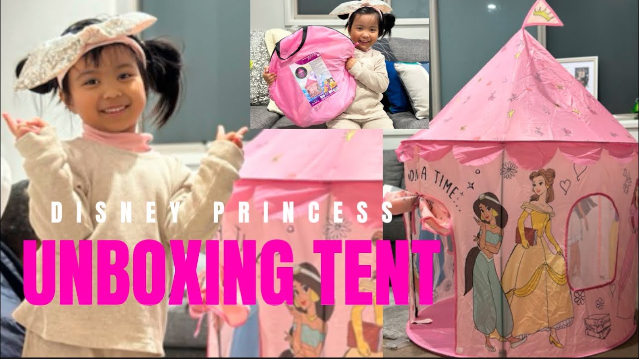 UNBOXING DISNEY PRINCESS LIGHT UP TENT ! - YouTube