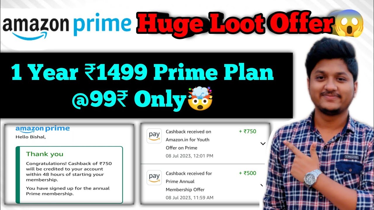 Amazon Prime Huge Loot 1 Year ₹1499 Prime plan @99₹ only😍 | Amazon ...