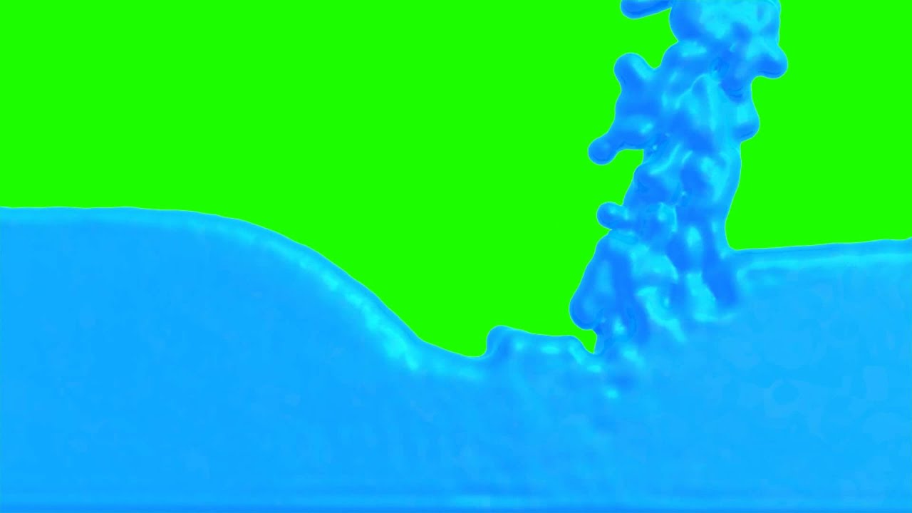 water covers all screen in green screen free stock footage - YouTube