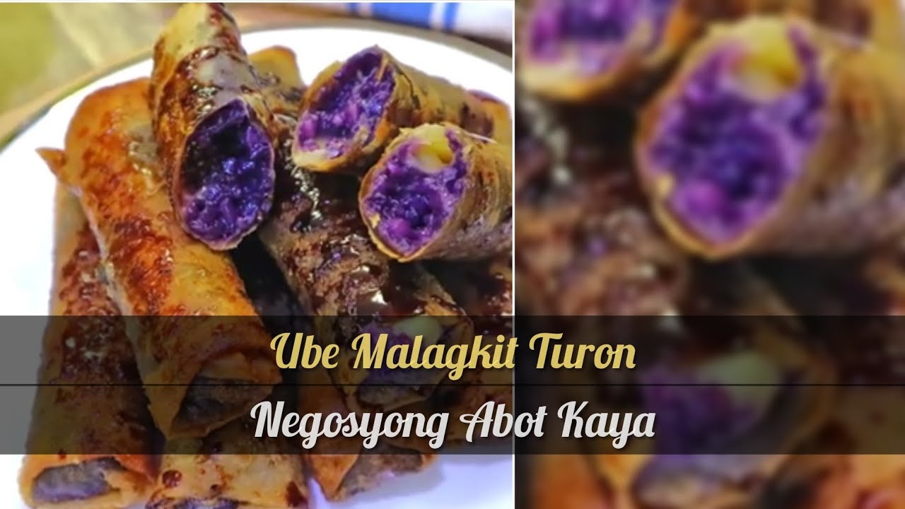 How to make Ube Malagkit Turon Recipe - YouTube