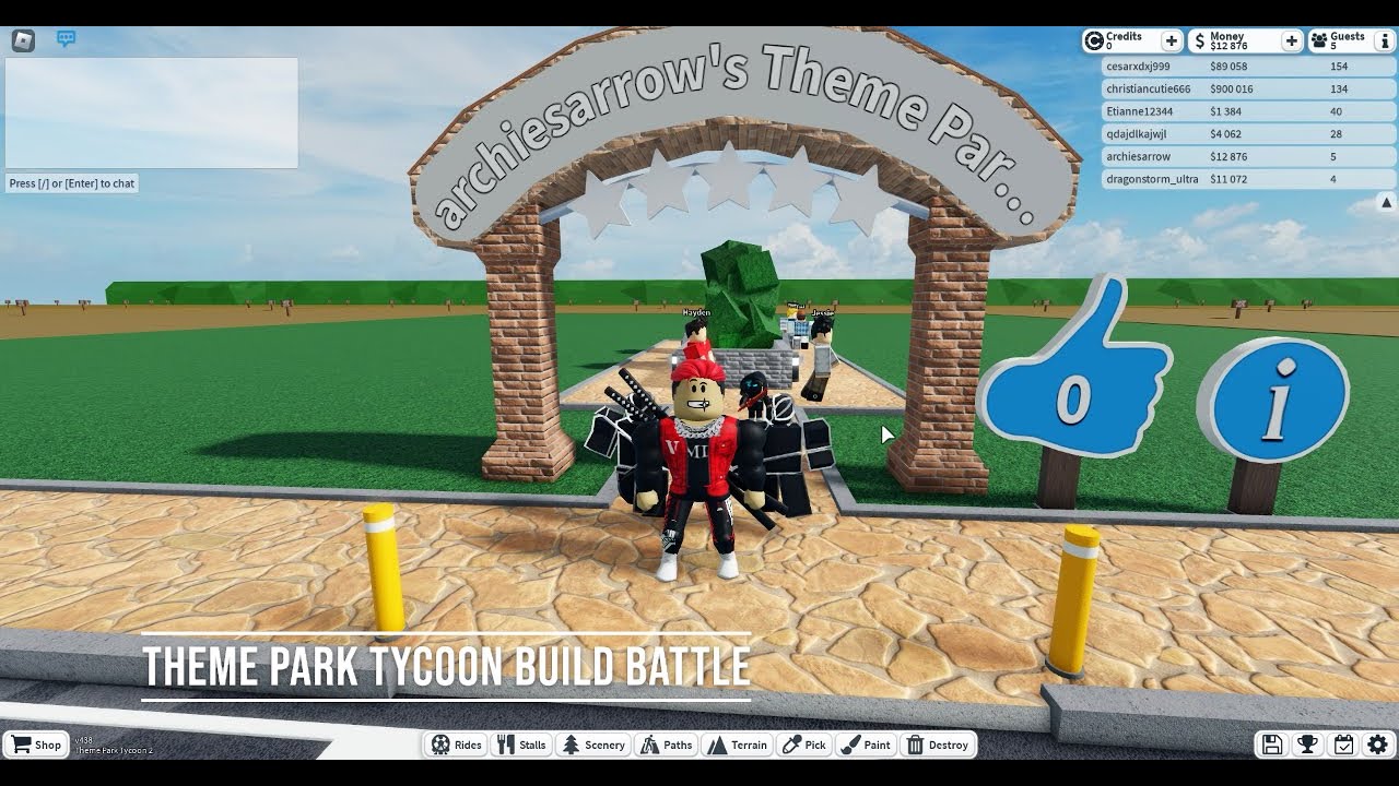 Roblox Theme Park Tycoon Build Battle - Utilizing quick money hacks ...