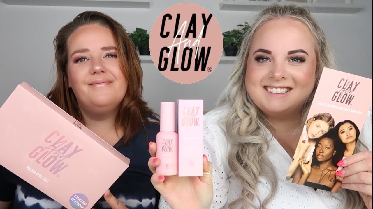 CLAY AND GLOW UNBOXING & FIRST IMPRESSION PROTECTING FACE SUNSCREEN SPF ...