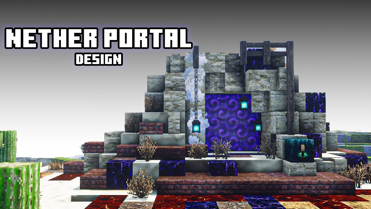 Desert Nether Portal Design | Minecraft Realtime Build - YouTube