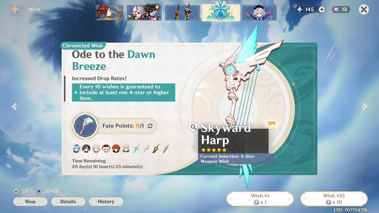 New 4.5 Chronicled Wish "Ode to the Dawn Breeze" Pulls | Genshin Impact - YouTube