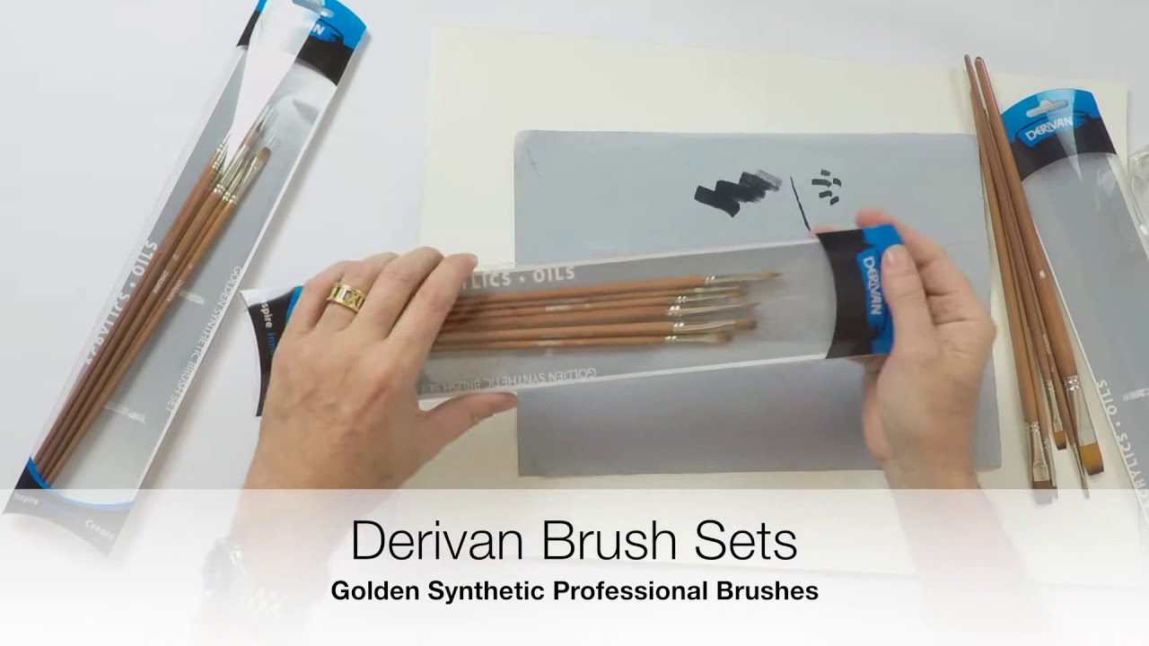 Product Profile: Derivan Brush Sets – Long Haired Golden Synthetic ...