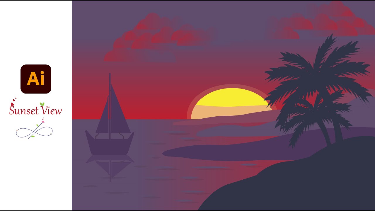 How to Make a Simple Sunset View in Adobe Illustrator - Adobe ...
