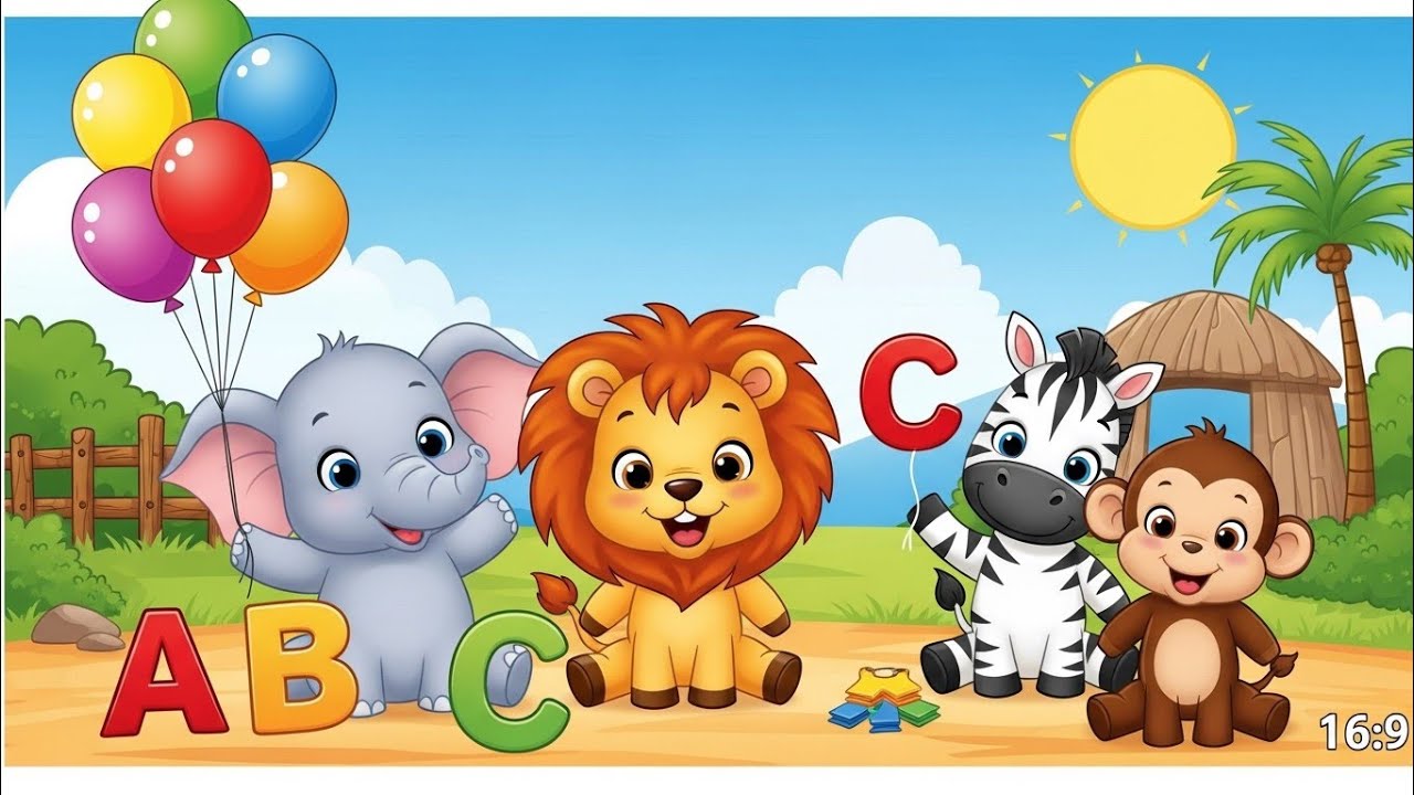ABC Animals 🐘 | Learn Alphabet with Cute Animals for Kids🐿🦓|ABC Song ...