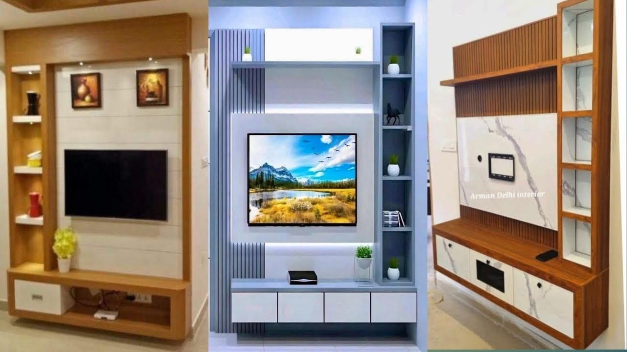 Popular simple TV unit design for your living room - YouTube
