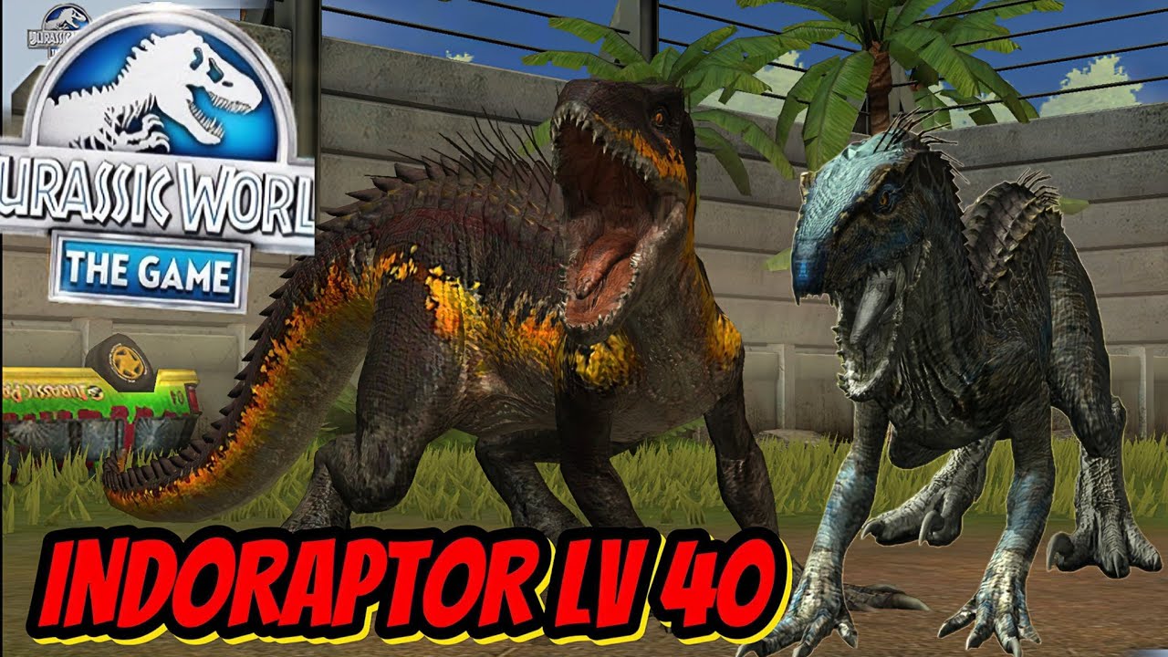 finalmente eu coloquei o INDORAPTOR no LV 40 - JURASSIC WORLD - YouTube