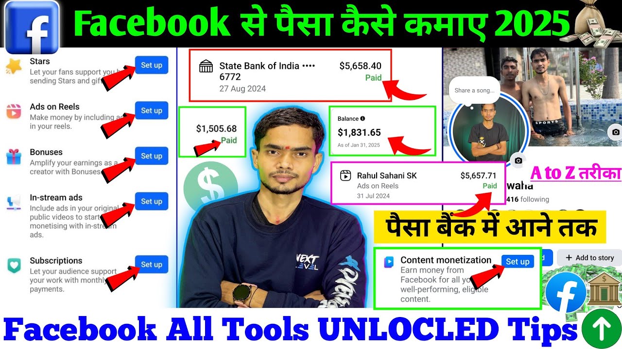 2025 में facebook से पैसा कैसे कमायें 📌| Facebook Earning Tools Unlocked🔓| Fb se paisa kaise ...