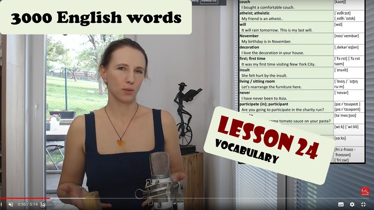 Lesson 24, vocabulary for intermediate students. Learn 30 words in ...