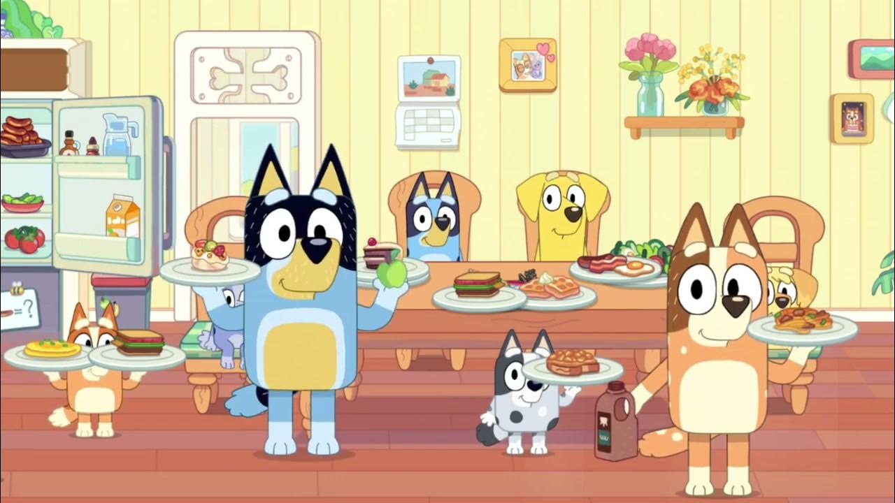 Bluey, Bingo & Muffin’s Morning Breakfast Routine Before School! 🍽️🐾 ...