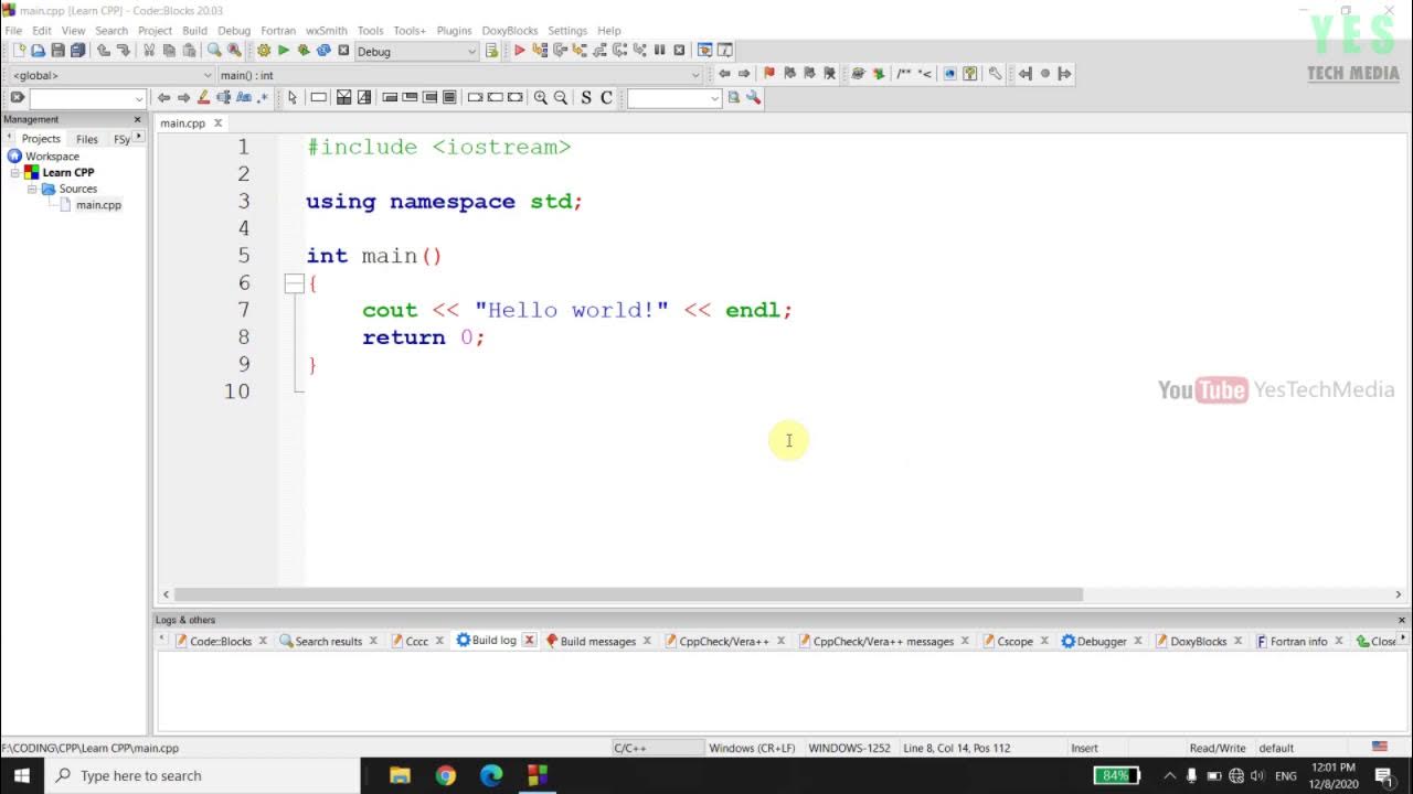 First Program | C++ Malayalam Tutorial | Part 3 of 23 | - YouTube