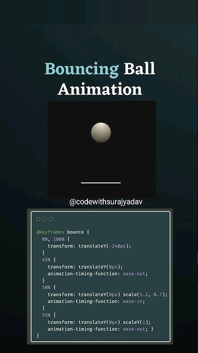 Bouncing Ball Animation @codewithsurajyadav #trending #viral #coding # ...