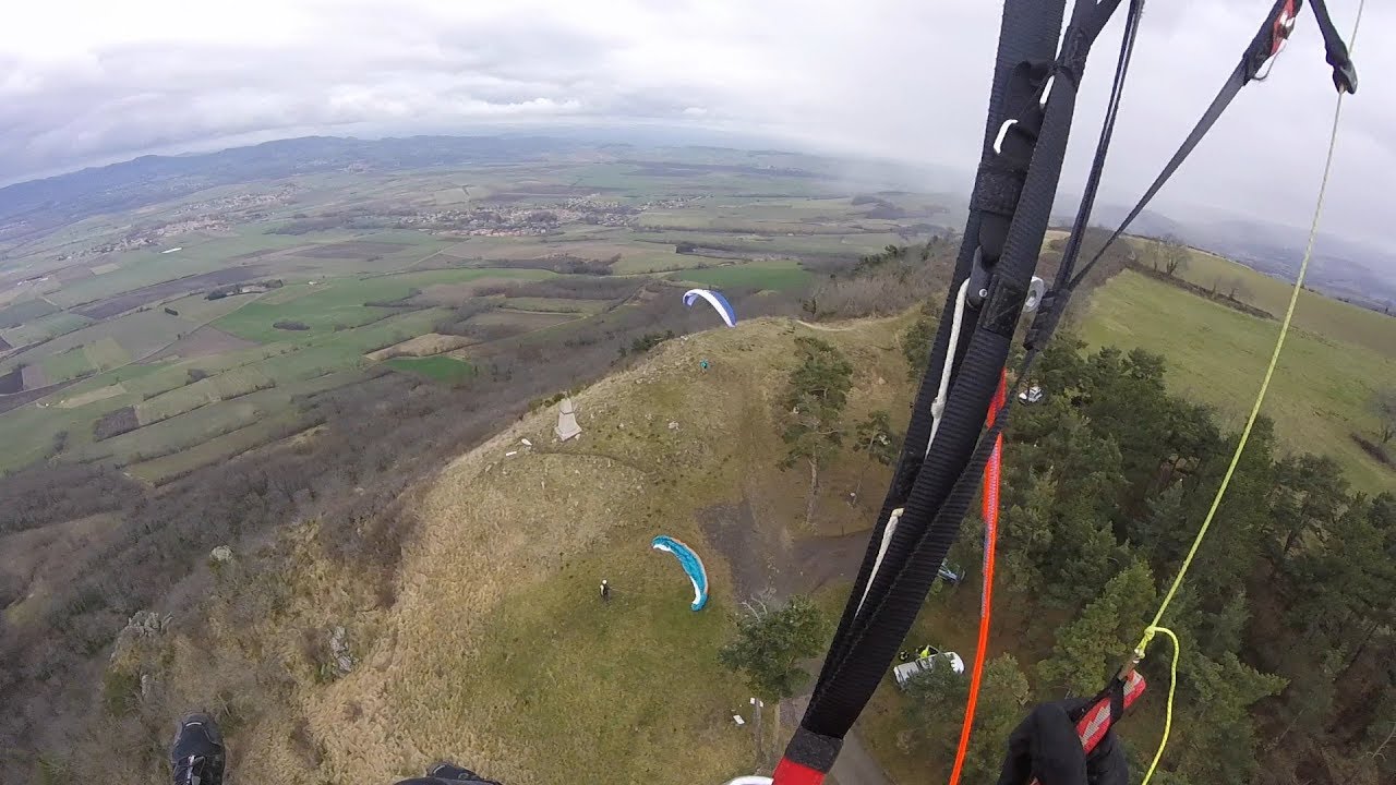 Parapente sous la neige 2/02/2018 - YouTube