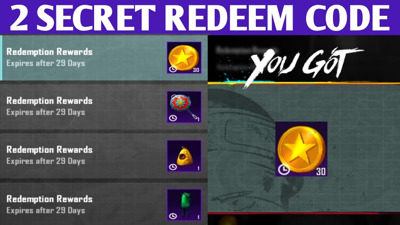 2 SECRET REDEEM CODE REWARDS IN PUBG MOBILE😍 | GET FREE CHALLENGE ...