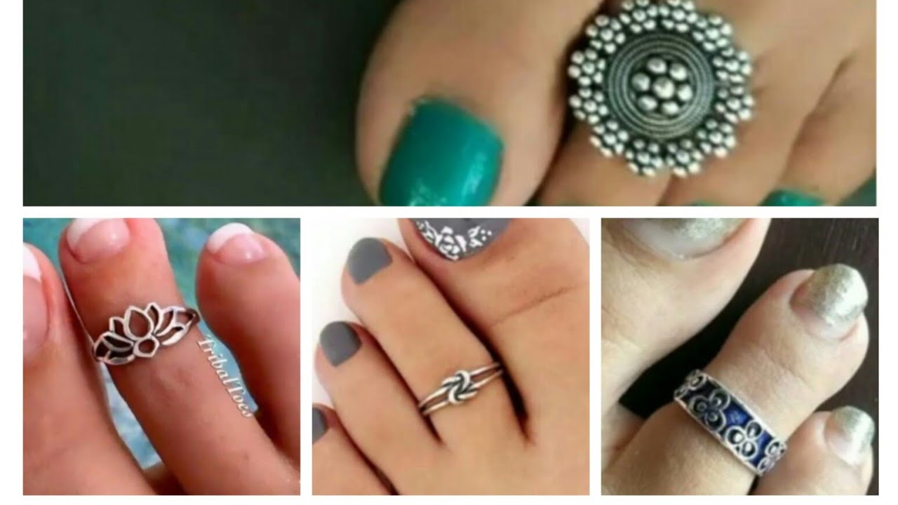 Fancy toe ring design #toe rings collection - YouTube