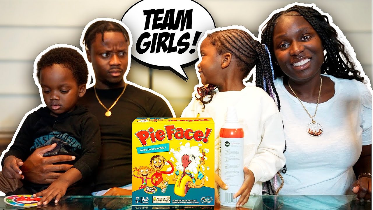 Pie Face Challenge *Mom & Melly Vs Dad & Major* - YouTube