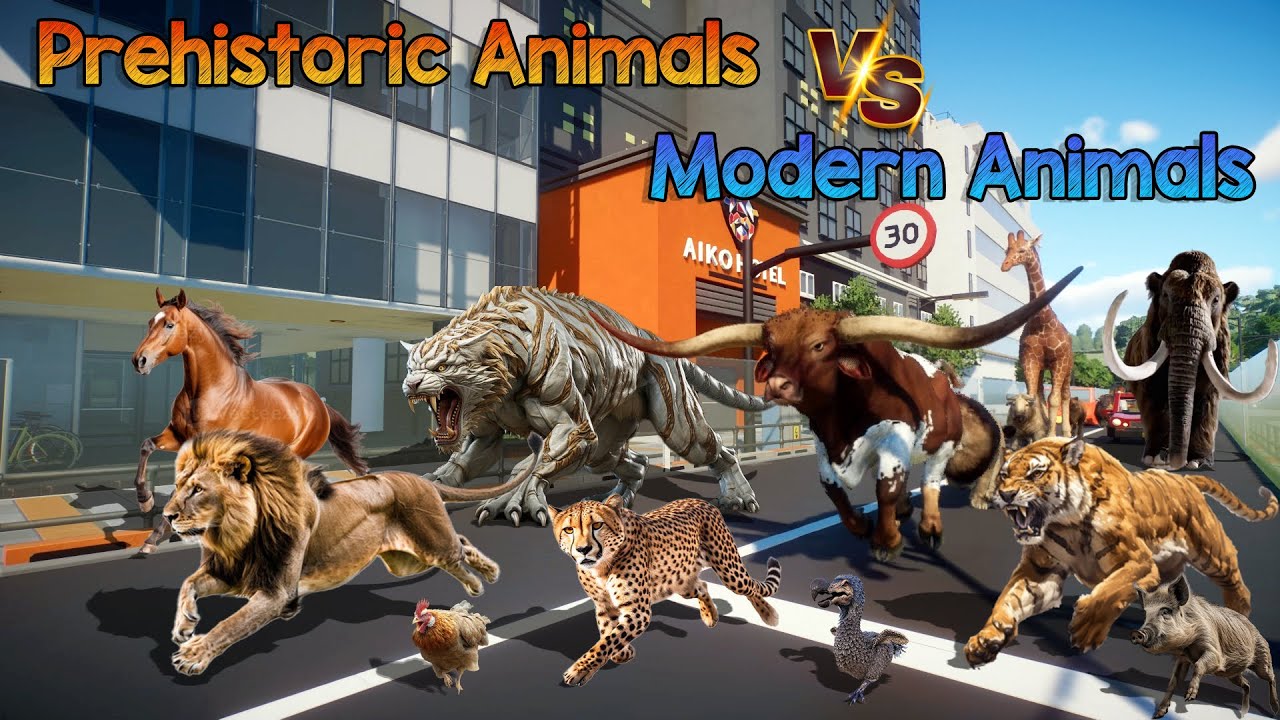 Prehistoric VS Modern Animals Race in Big City Planet Zoo included ...