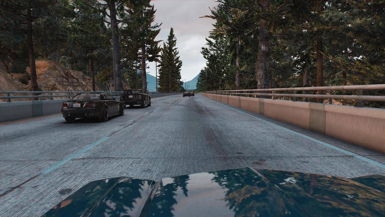 GTA 5 Realistic Graphics - Dashboard POV Drive! - YouTube