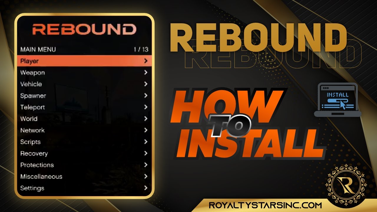 HOW TO INSTALL REBOUND MOD MENU | ROYALTYSTARSINC - YouTube
