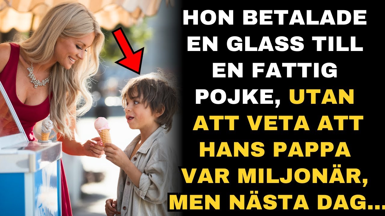 HON KÖPTE EN GLASS TILL EN FATTIG FÖRATT, UTAN ATT VETA ATT HAN FAR VAR ...