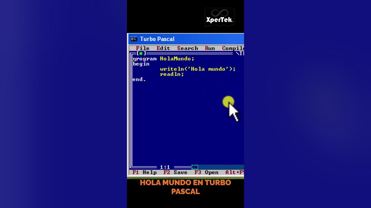 ¿Y cómo era el programa HOLA MUNDO en Turbo Pascal #shorts #turbopascal ...