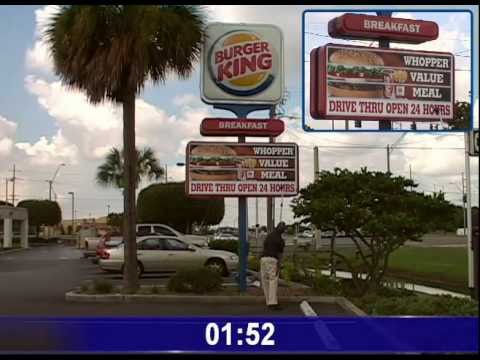 National Readerboard Supply - Burger King Marquee Graphics Installation ...