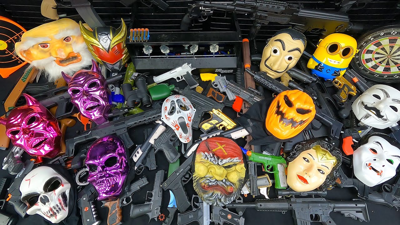 Toy Guns, Halloween Special Masks And Toy Heavy Machine Guns - Sniper ...